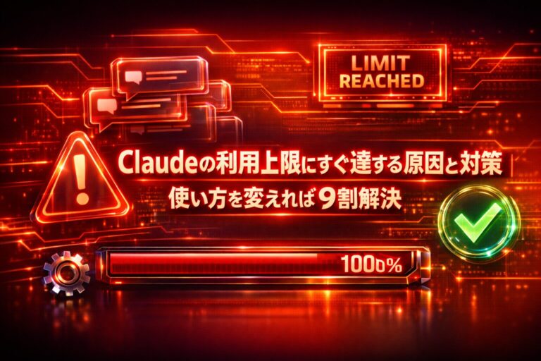 Claudeの利用上限にすぐ達する原因と対策｜使い方を変えれば9割解決 | AIVENTURE